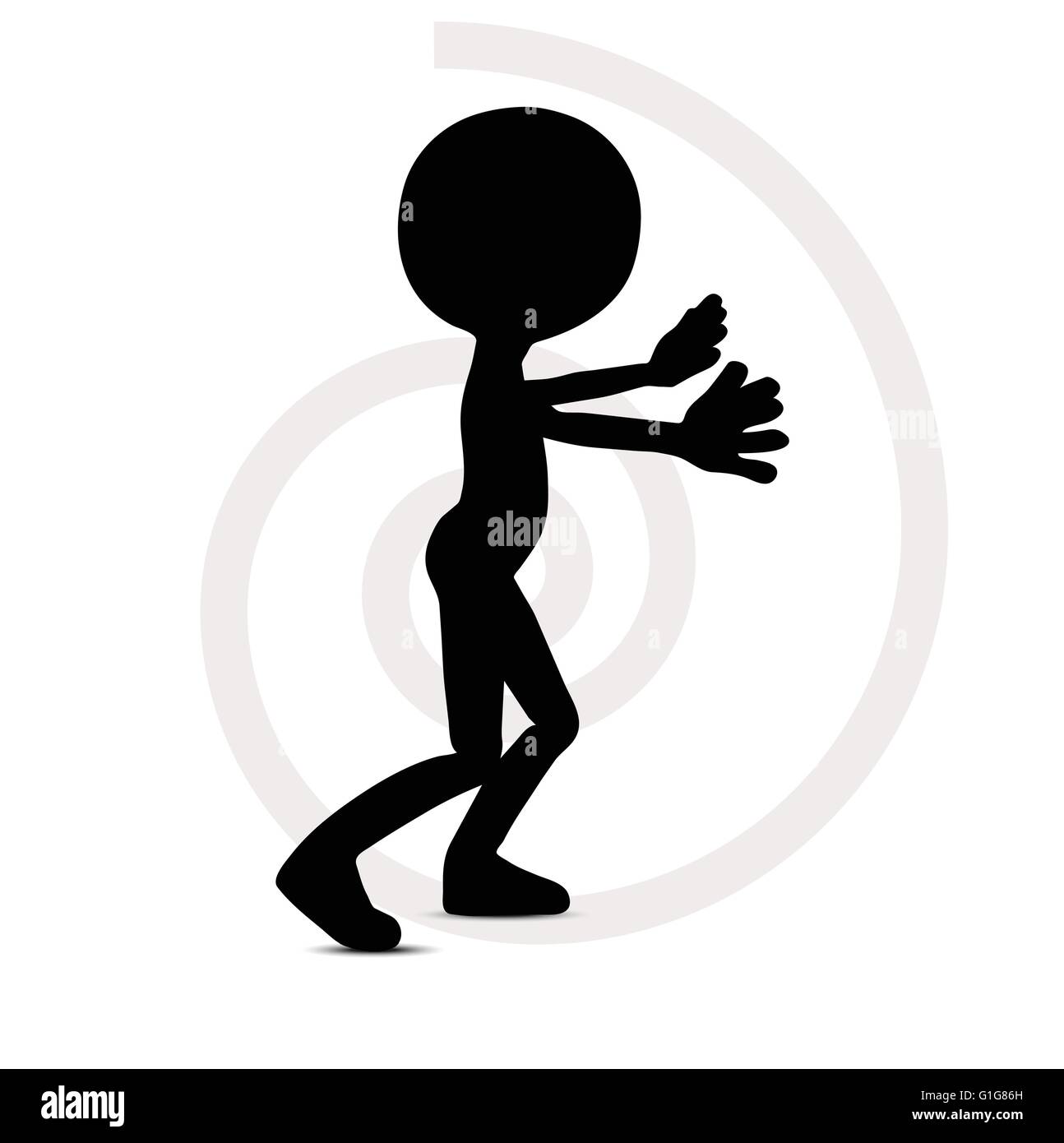 EPS Vector 10 - 3d man in pushing pose Stock Vector Image & Art - Alamy