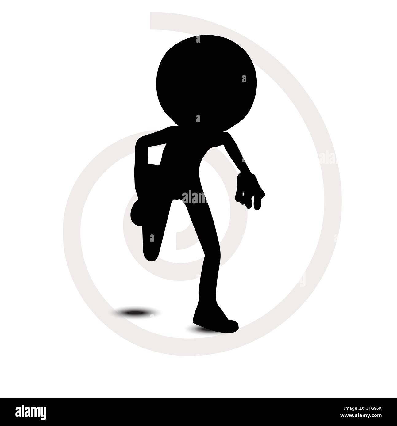 Man running away isolated Stock Vector Images - Alamy