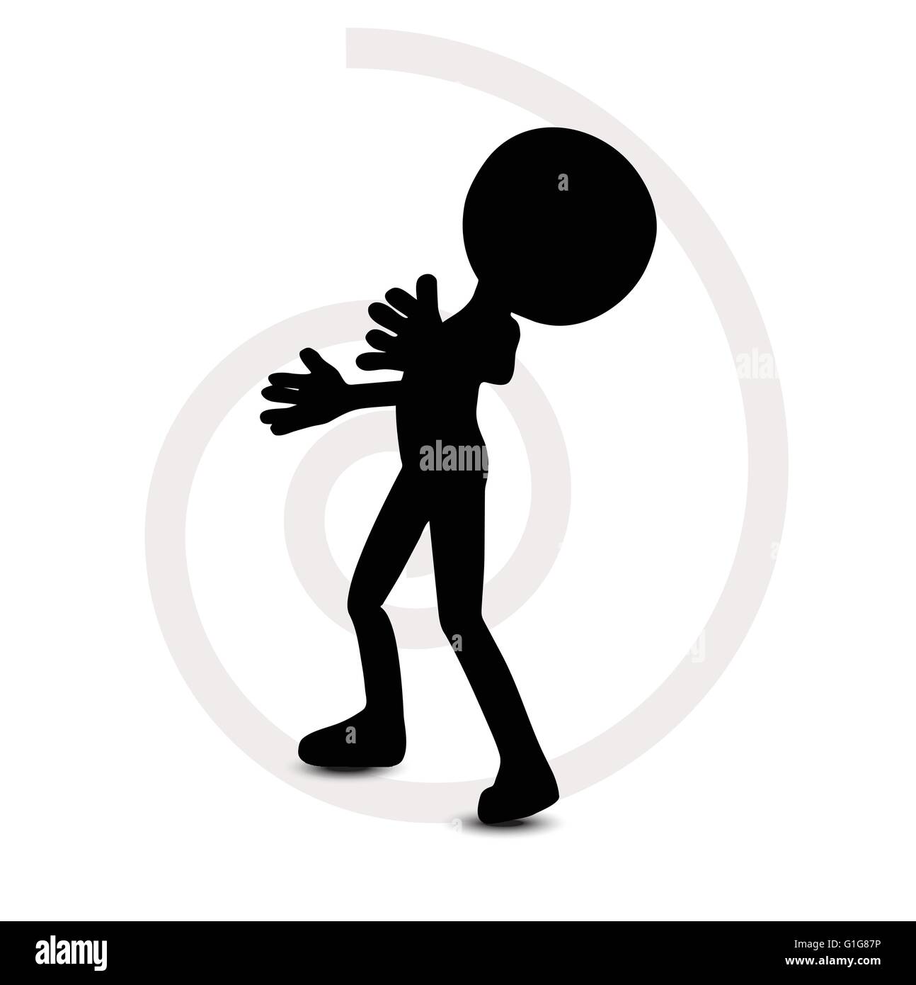 Upright human silhouette Stock Vector Images - Alamy