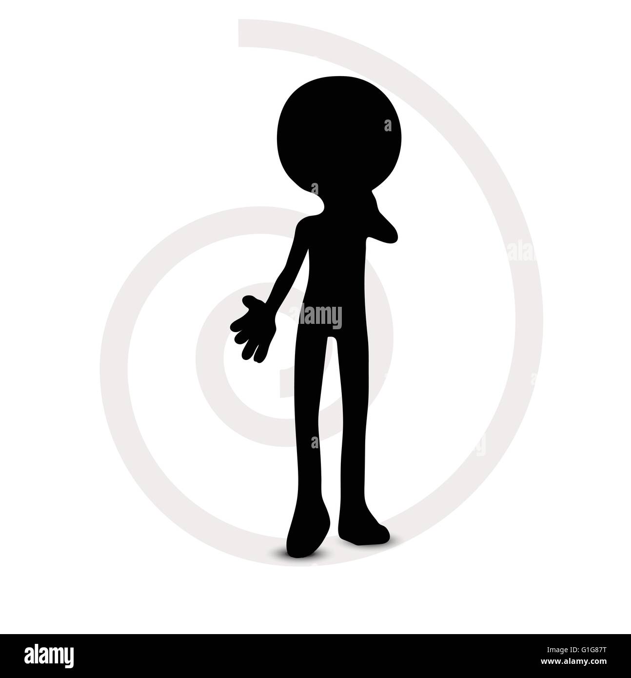 EPS Vector 10 - 3d man in thinking pose Stock Vector Image & Art - Alamy