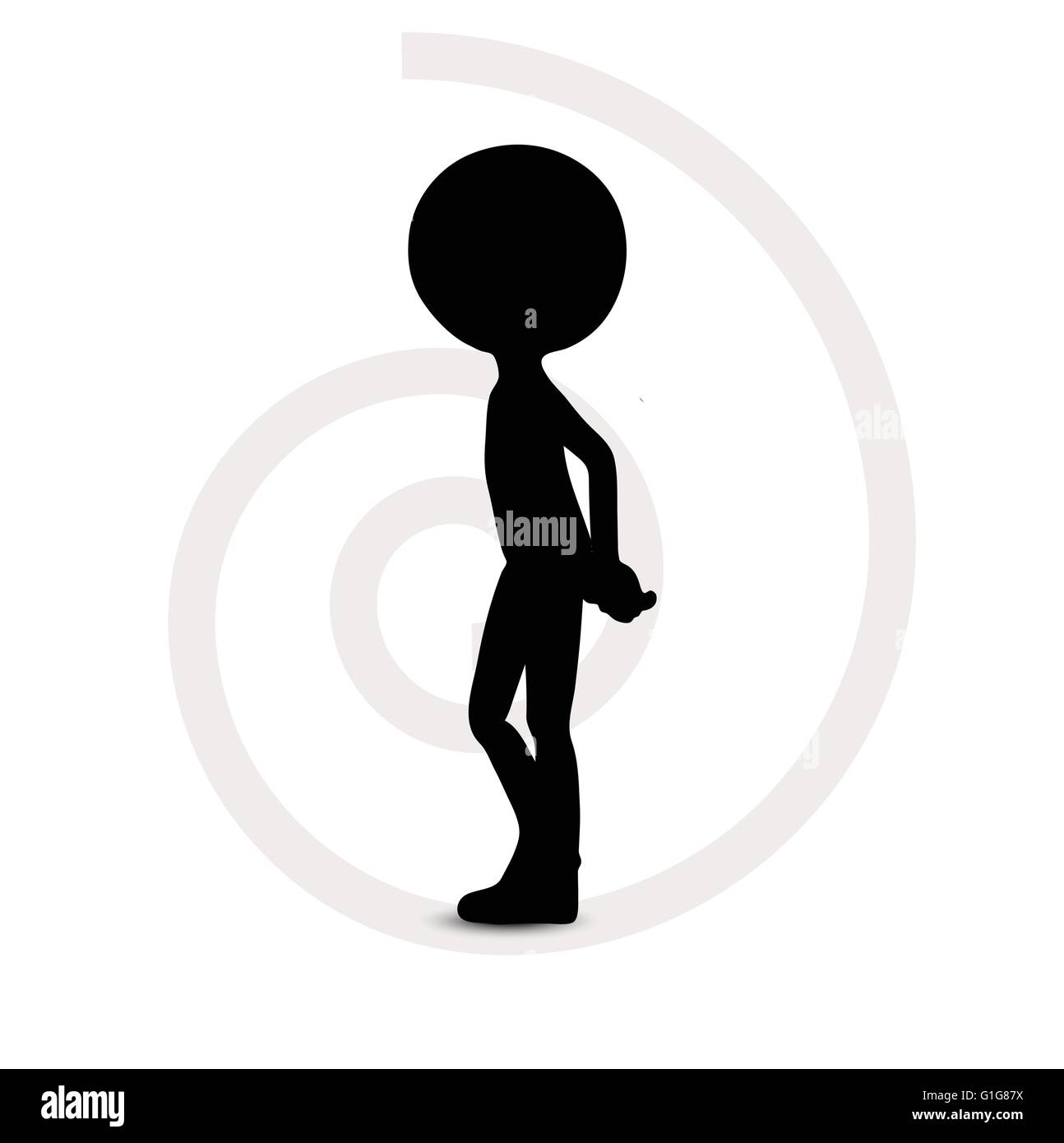EPS Vector 10 - 3d man in thinking pose Stock Vector Image & Art - Alamy