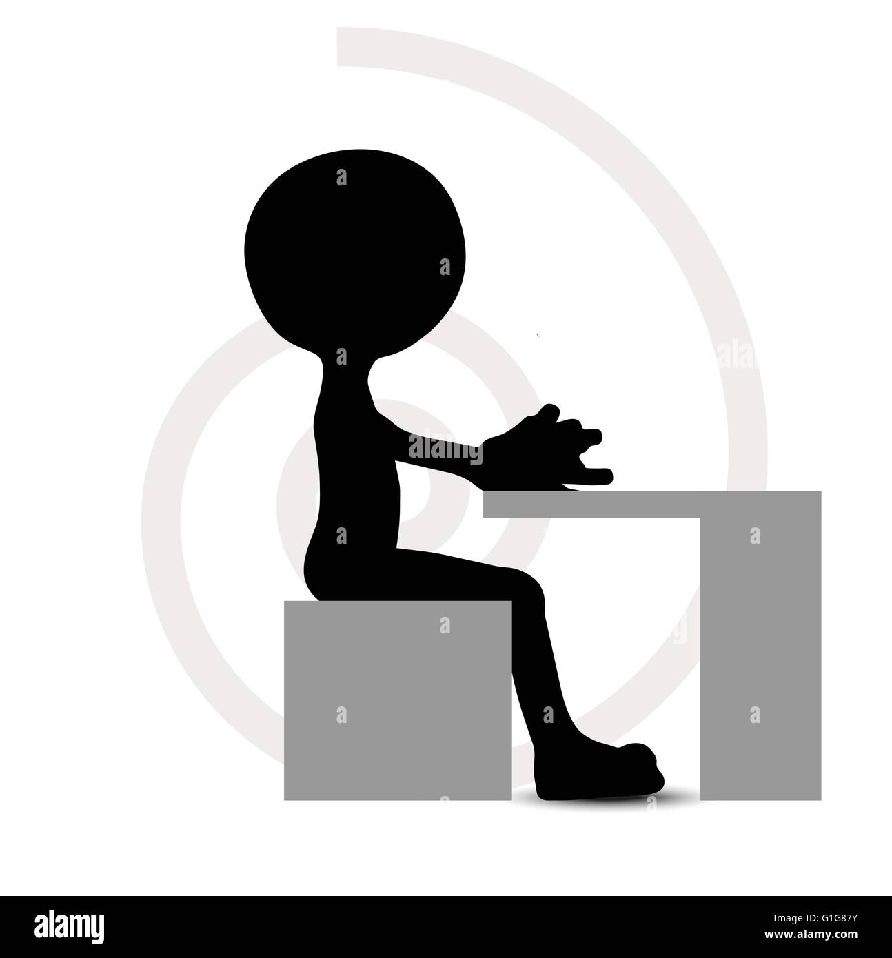EPS Vector 10 - 3d man in typing pose Stock Vector Image & Art - Alamy