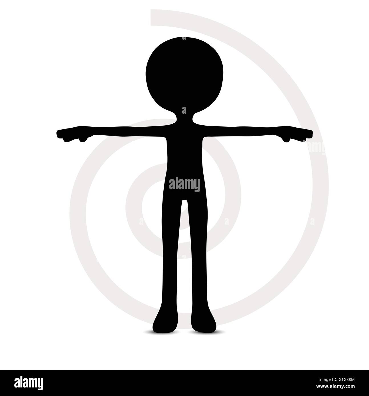 EPS Vector 10 - 3d man in zero pose Stock Vector Image & Art - Alamy
