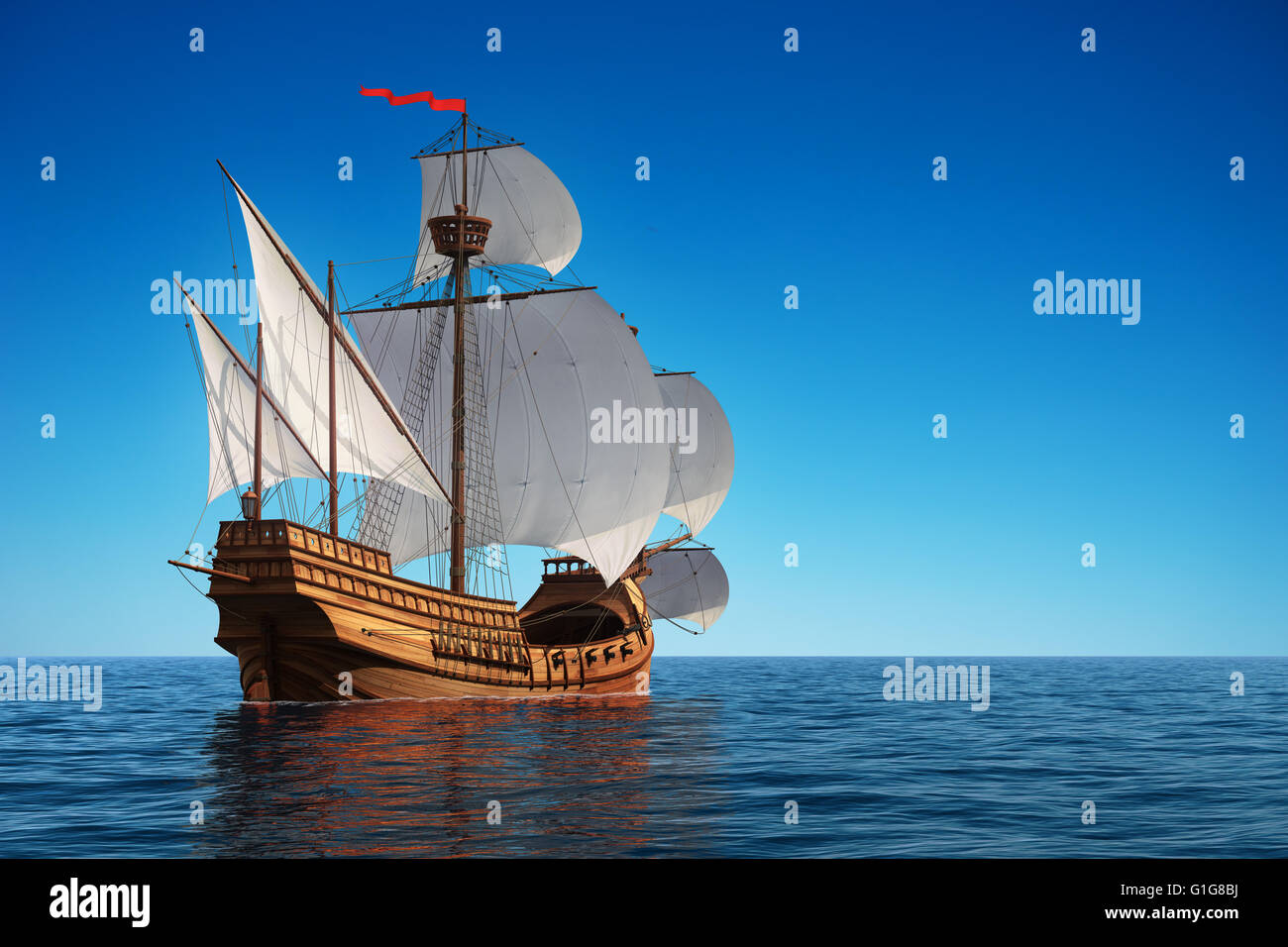 Caravel illustration hi-res stock photography and images - Alamy