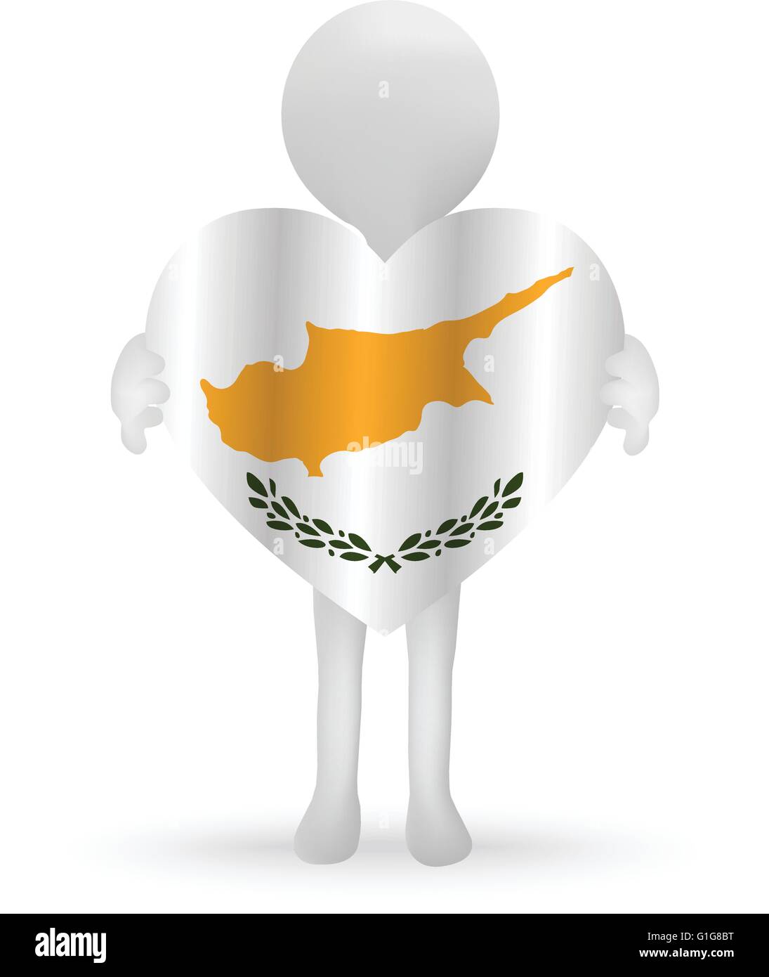 EPS Vector 10 - small 3d man holding a Cyprus Flag Stock Vector Image ...