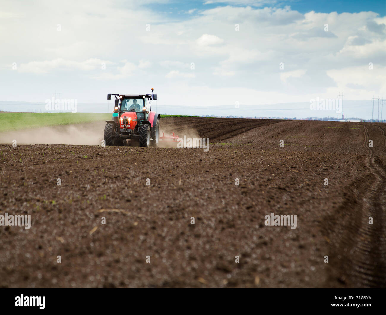 Cultivation of soil in preparation for sowing seed or planting hi-res ...