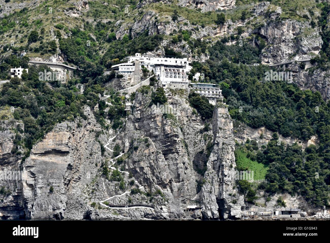 Beautiful mansion on a rock cliff overlooking the ocean Stock Photo - Alamy