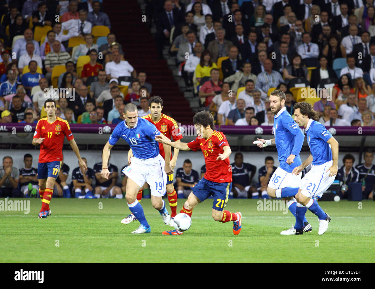 UEFA EURO 2012 Final game Spain vs Italy at Olympic stadium in Kyiv ...