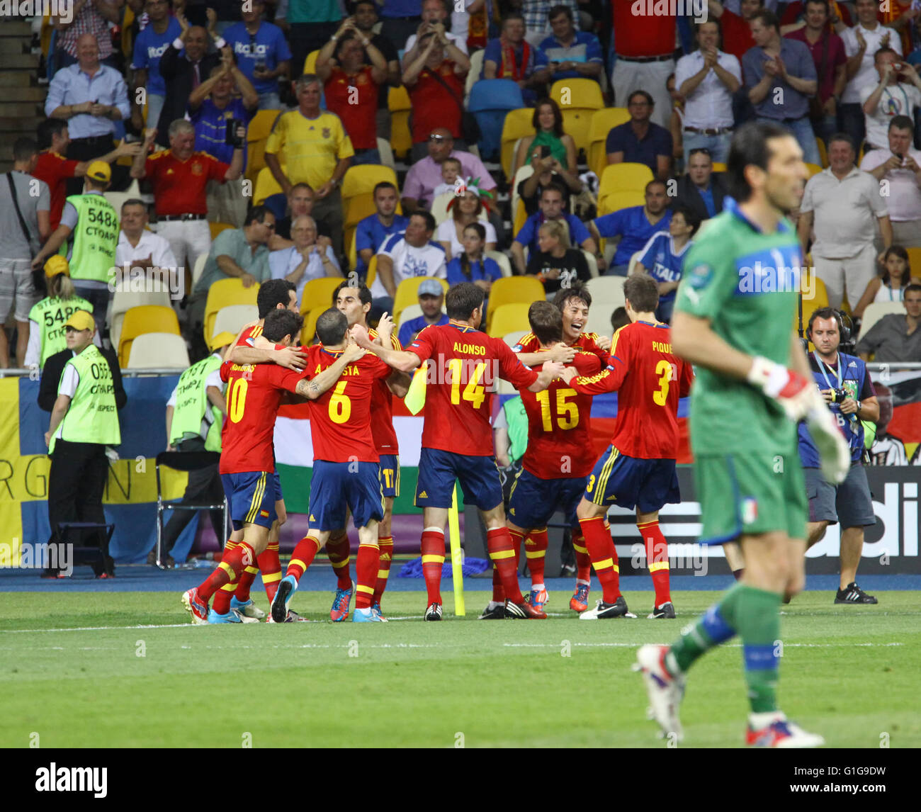 UEFA EURO 2012 Final game Spain vs Italy at Olympic stadium in Kyiv ...