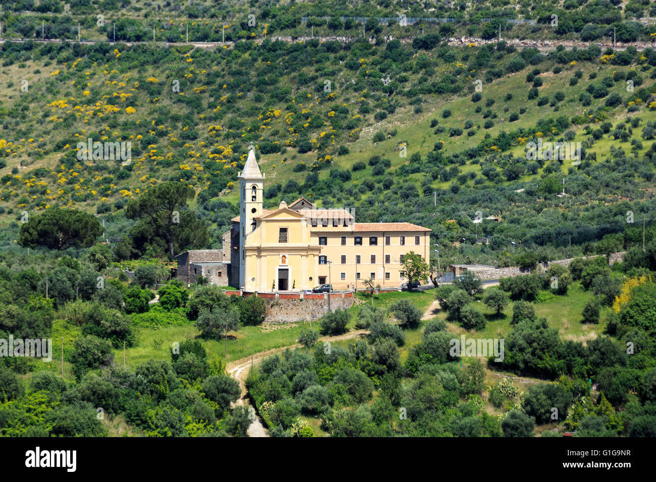 A typical small rural country church set in a hillside outside Tivoli ...