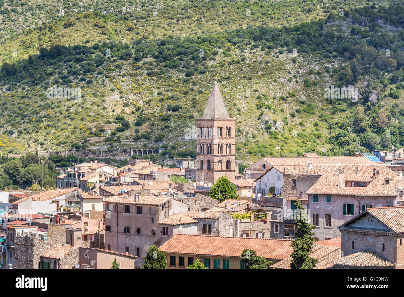 Rooftop view of town at Tivoli from Villa d'Este, a villa in Tivoli ...