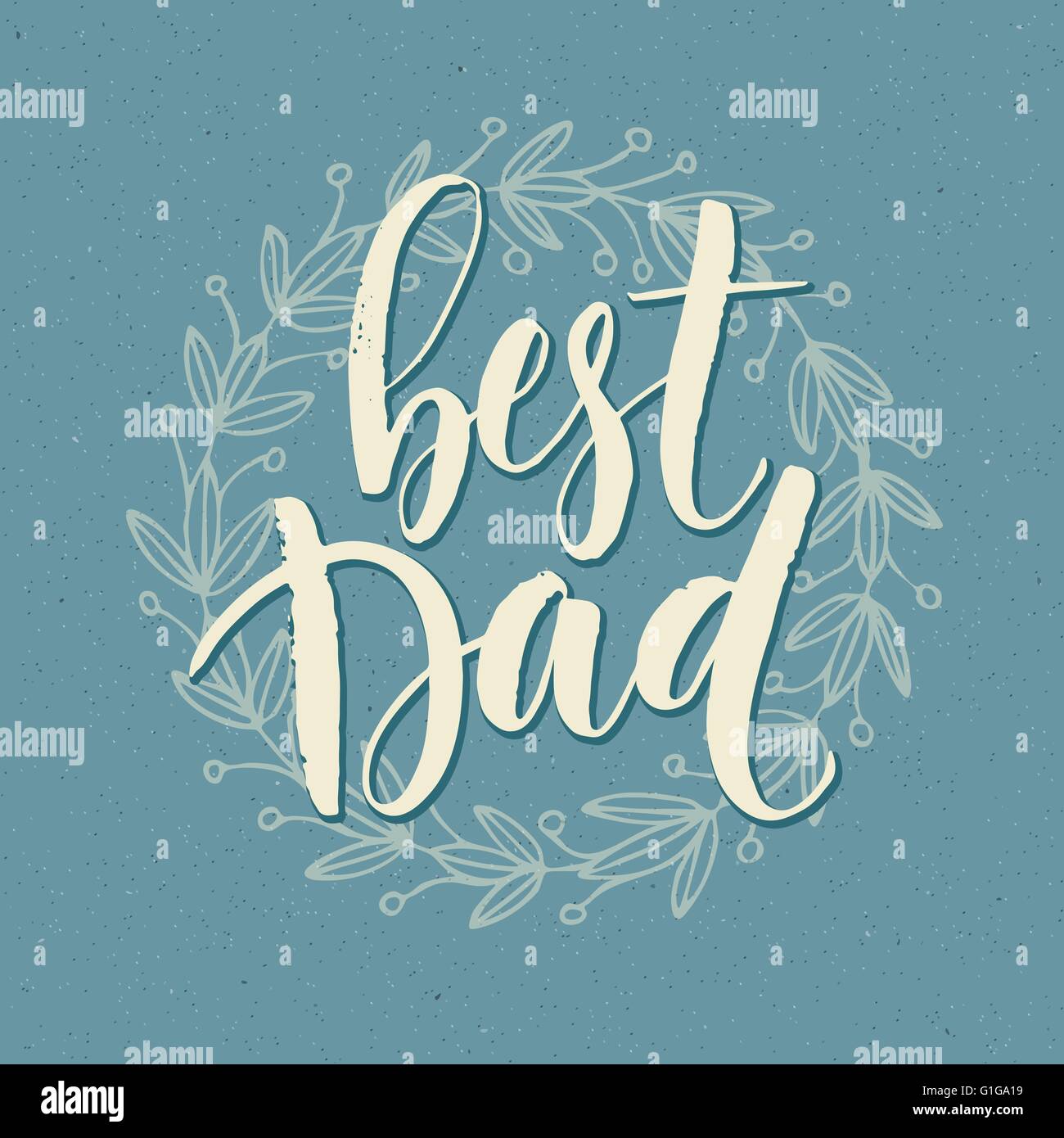 Best Dad lettering. Fathers day greeting card. Vector illustration ...