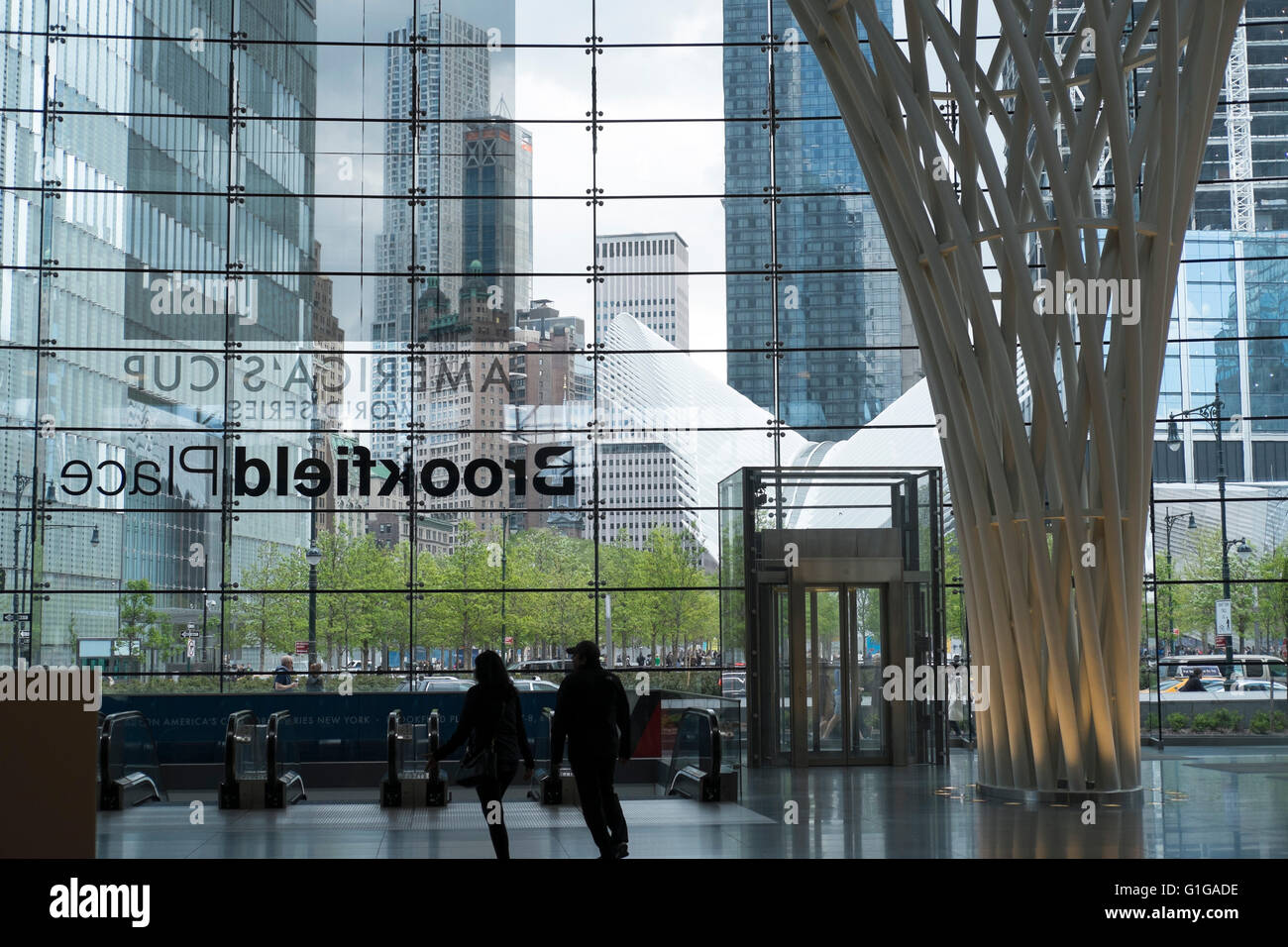 Brookfield Place in Manhattan New York during the Americas Cup racing ...