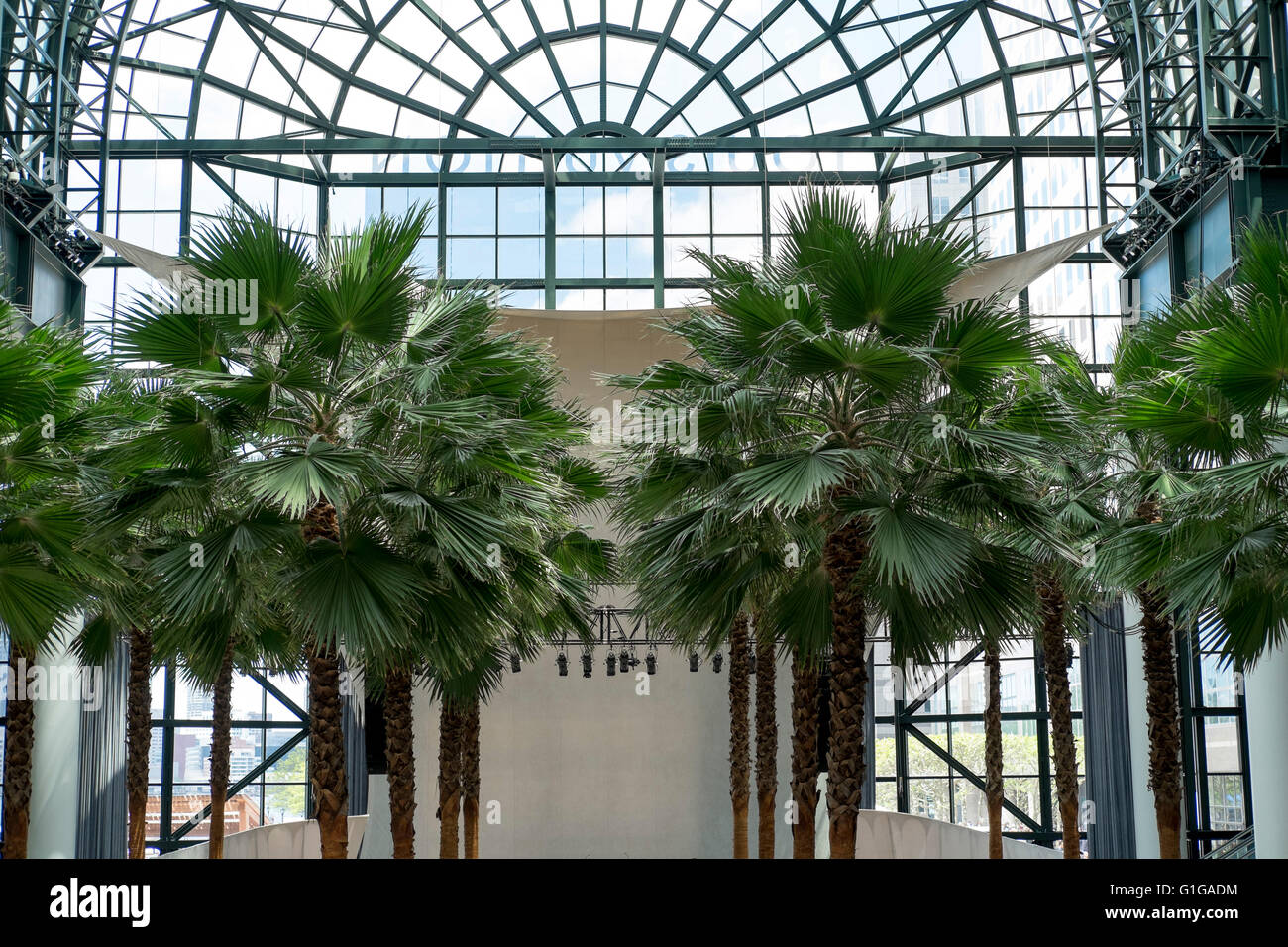 Winter Garden atrium in Brookfield Place in downtown Manhattan New York ...