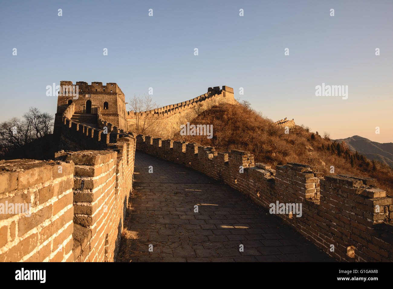 The Mutianyu section of the Great Wall on an extremely cold day in ...
