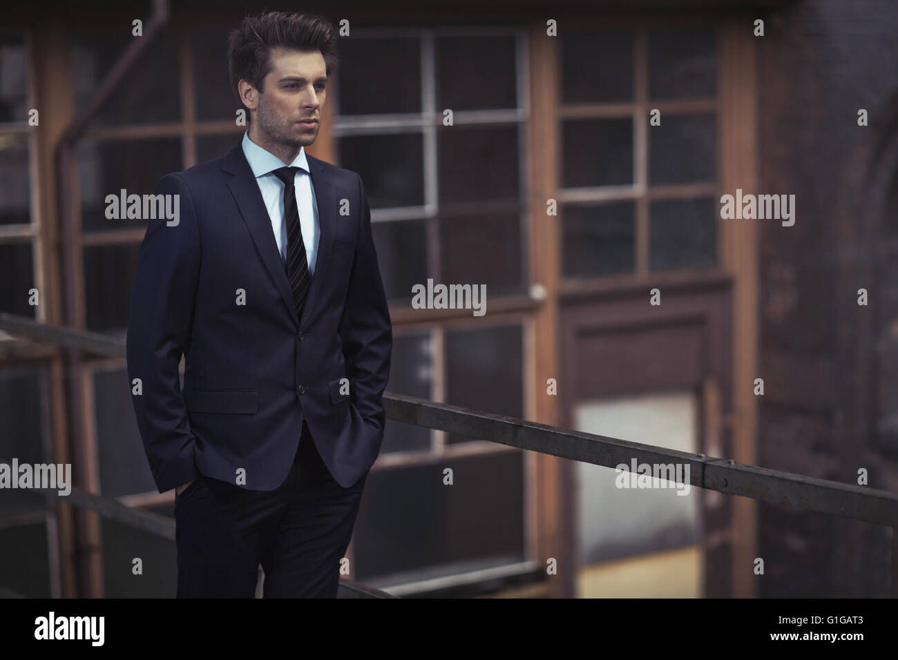 Portrait of the slim handsome man Stock Photo - Alamy