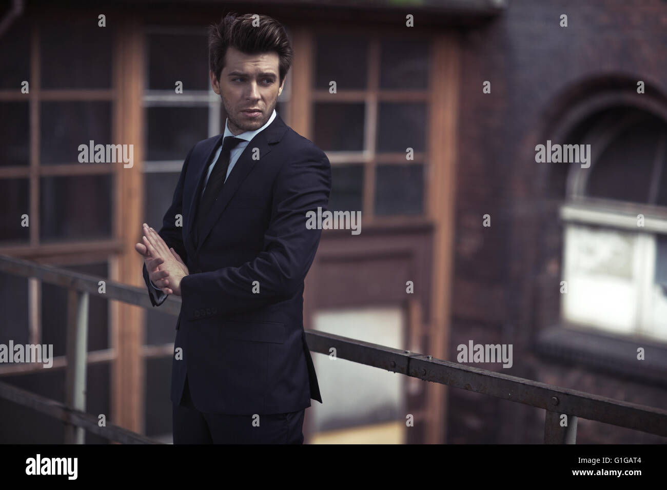 Elegant guy wearing suitable uniform Stock Photo - Alamy