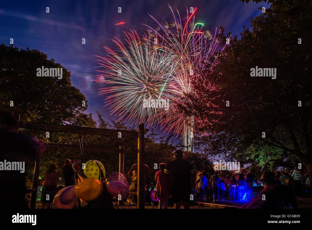 Background Large Fireworks Celebration Lights Hi Res Stock Photography