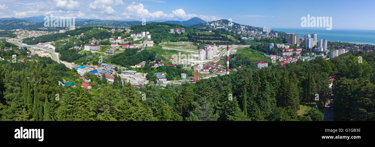 Panorama of the city of Sochi, sea, sun, mountains Stock Photo - Alamy