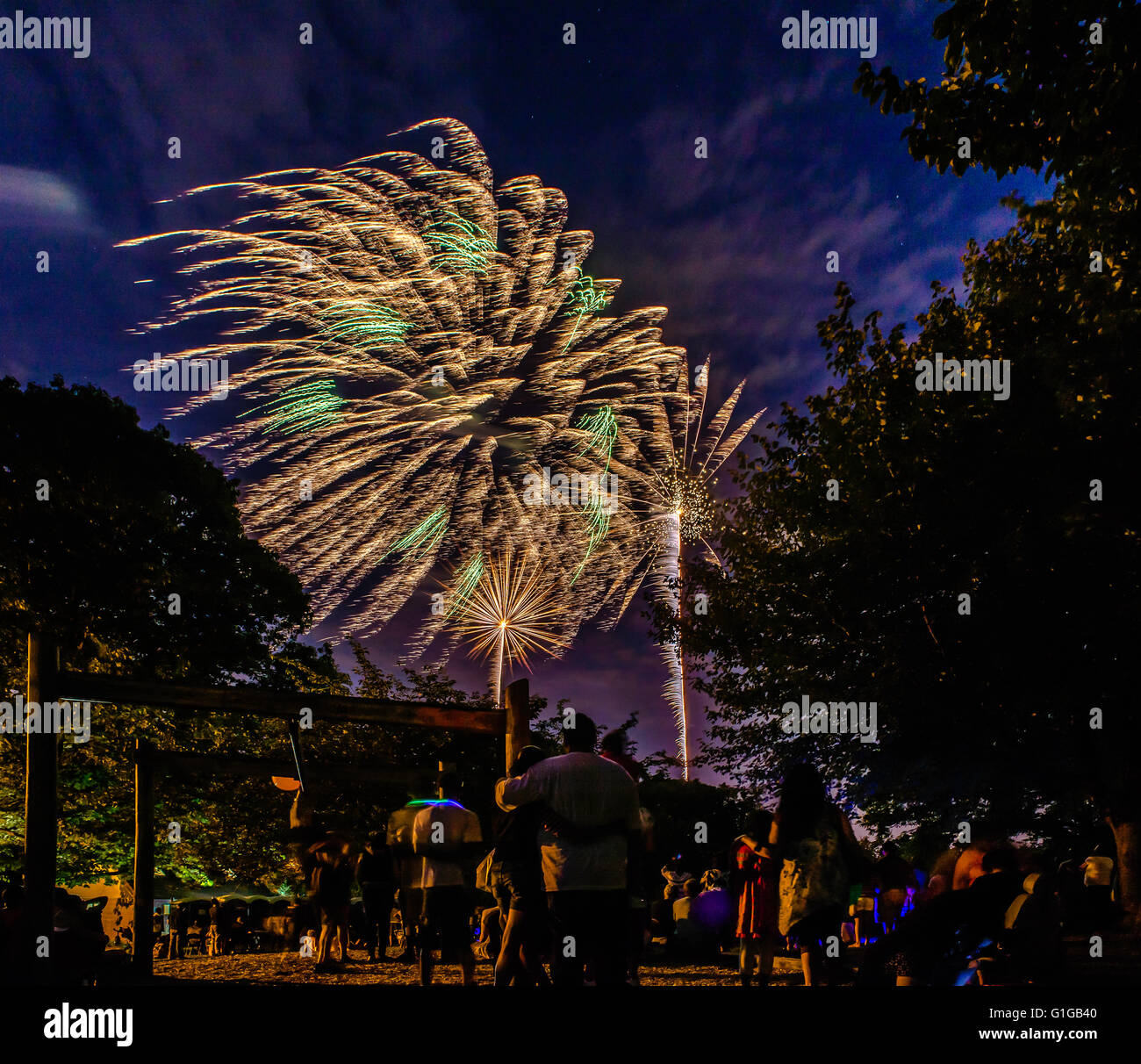 Background Large Fireworks Celebration Lights Hi Res Stock Photography