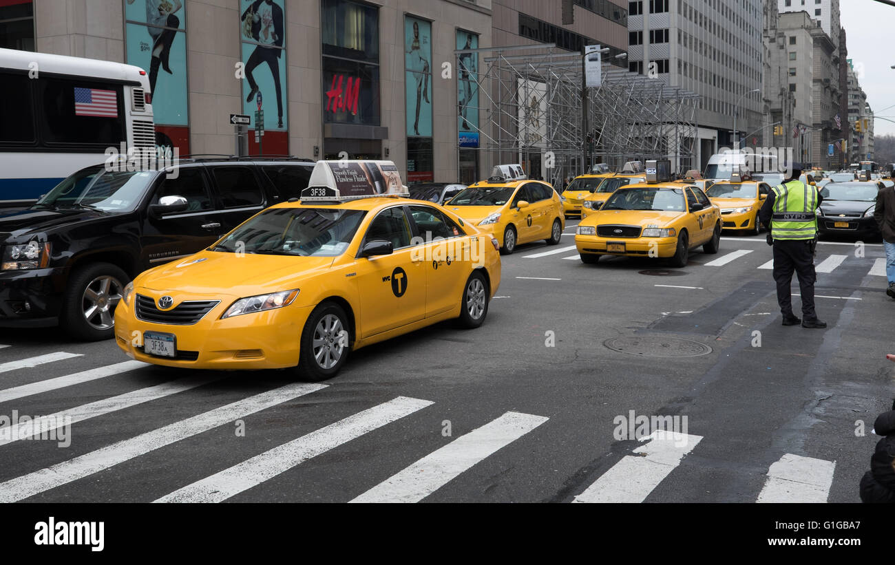 Taxis in New-York Stock Photo - Alamy