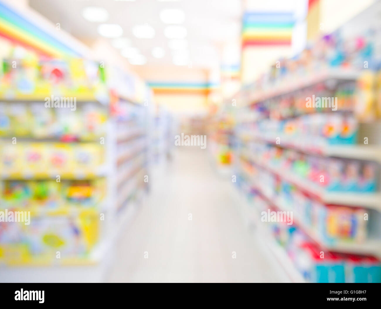 Blurred of kids toy store background with bokhe Stock Photo - Alamy