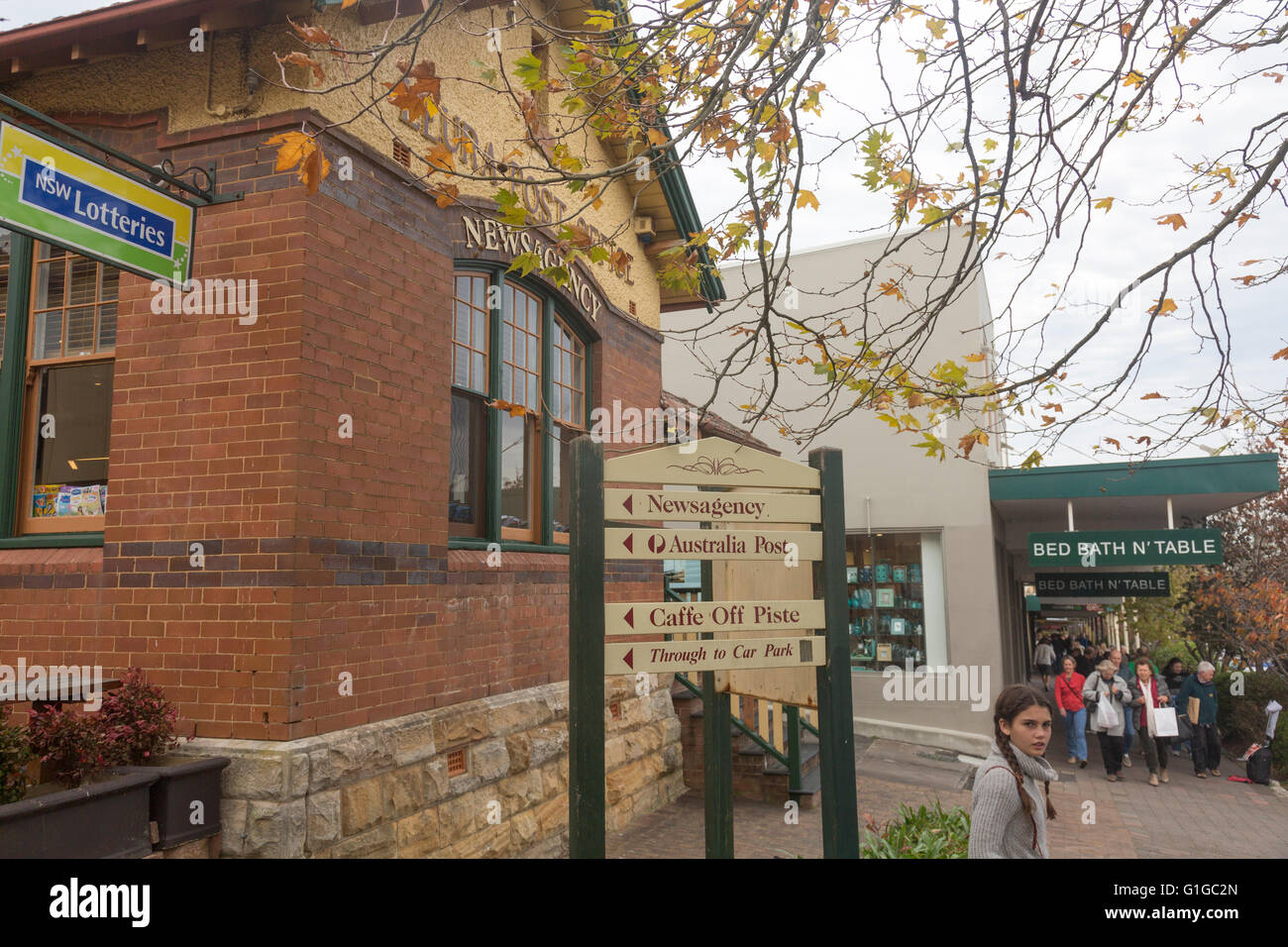 The village of Leura in the Blue Mountains Sydney, Australia, popular ...