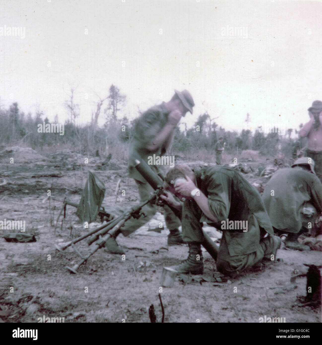 Australian Mortar Crew 5th Batallion RAR in action 1969 Phuoc Tuy ...