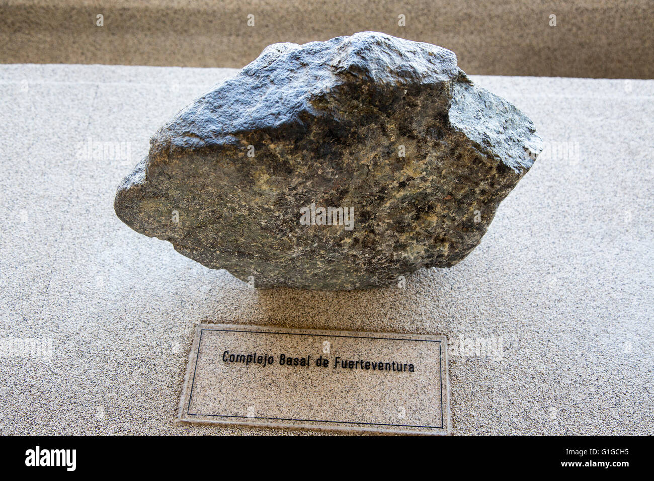 Complex basal rock sample from Fuerteventura, geology display Casa de ...