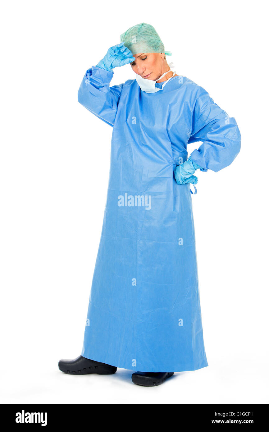 Middle age tired woman Cut Out Stock Images & Pictures - Alamy