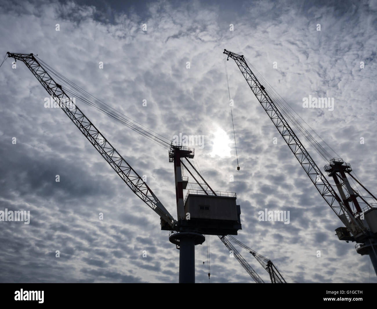Harbor view with cranes hi-res stock photography and images - Alamy