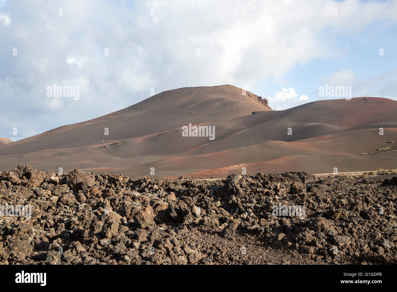 Volcanic landscape Parque Nacional de Timanfaya, national park ...