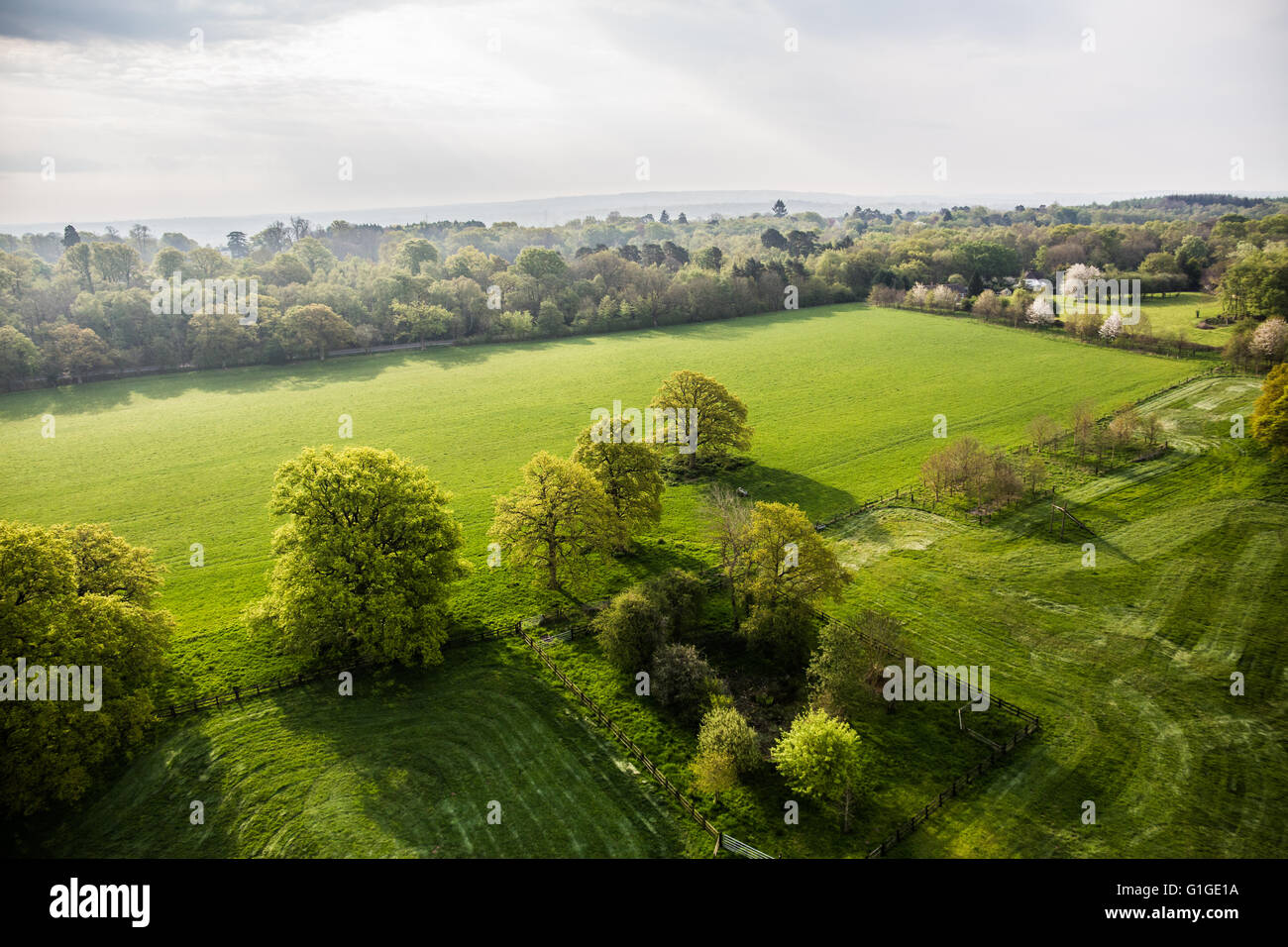 English fields from above hi-res stock photography and images - Alamy