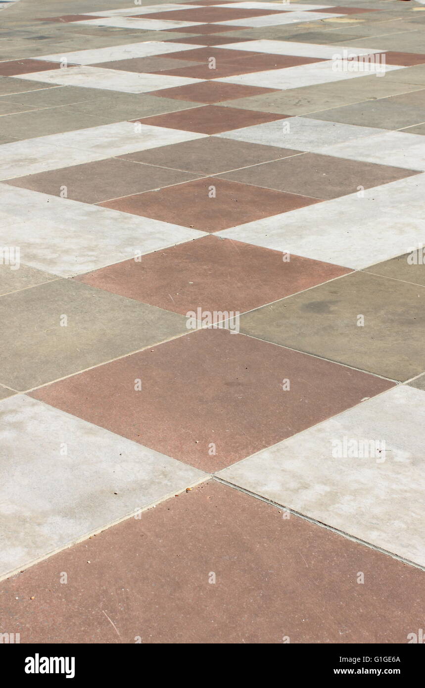 Red and white chequered marble floor pattern Stock Photo - Alamy