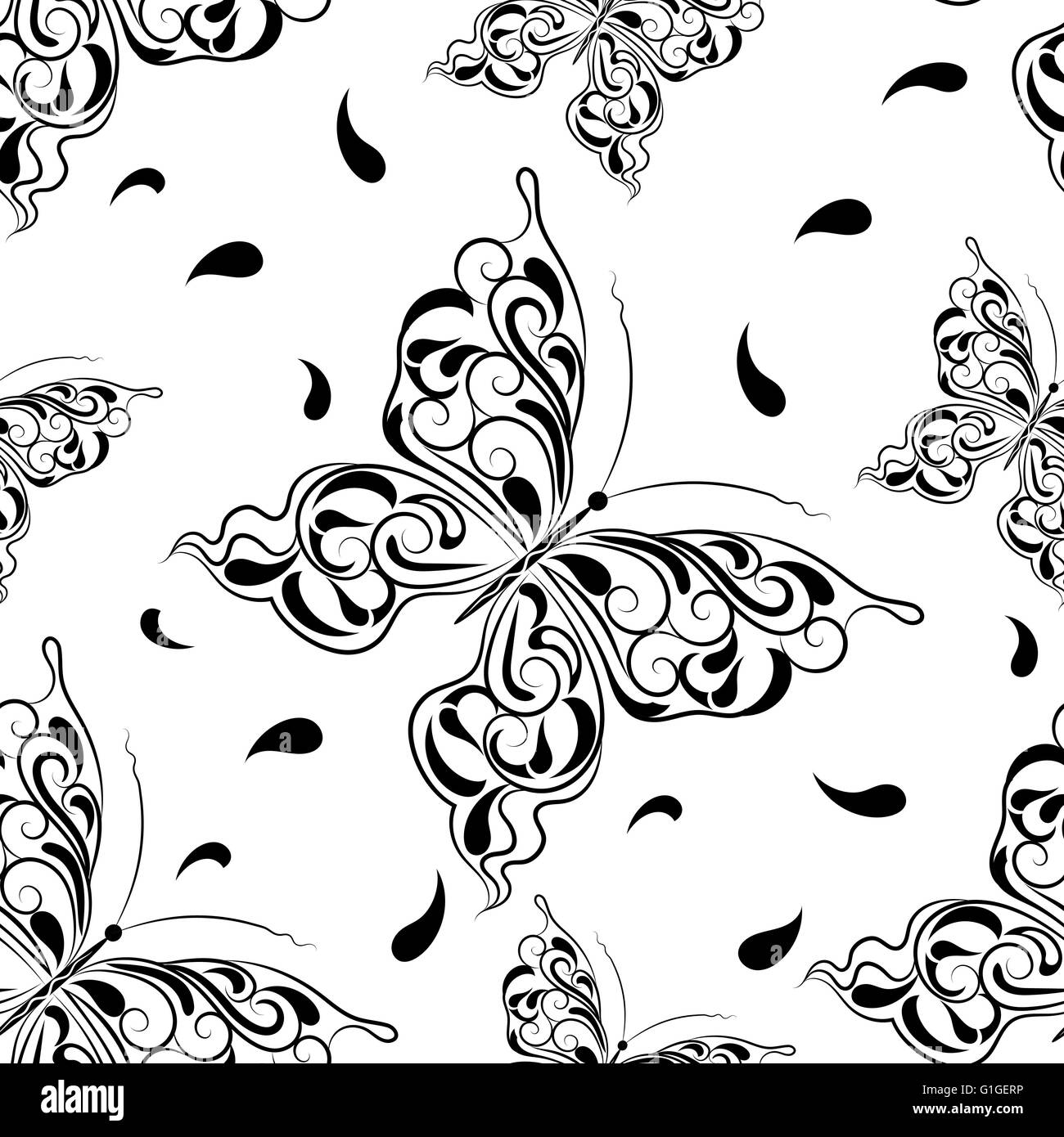 Comma butterflies Stock Vector Images - Alamy