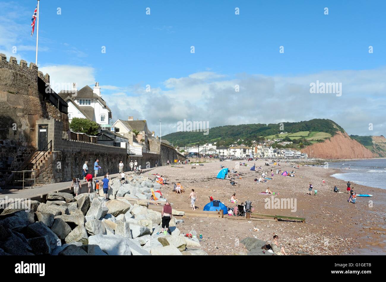 Devon beach cliffs old red sandstone hi-res stock photography and ...