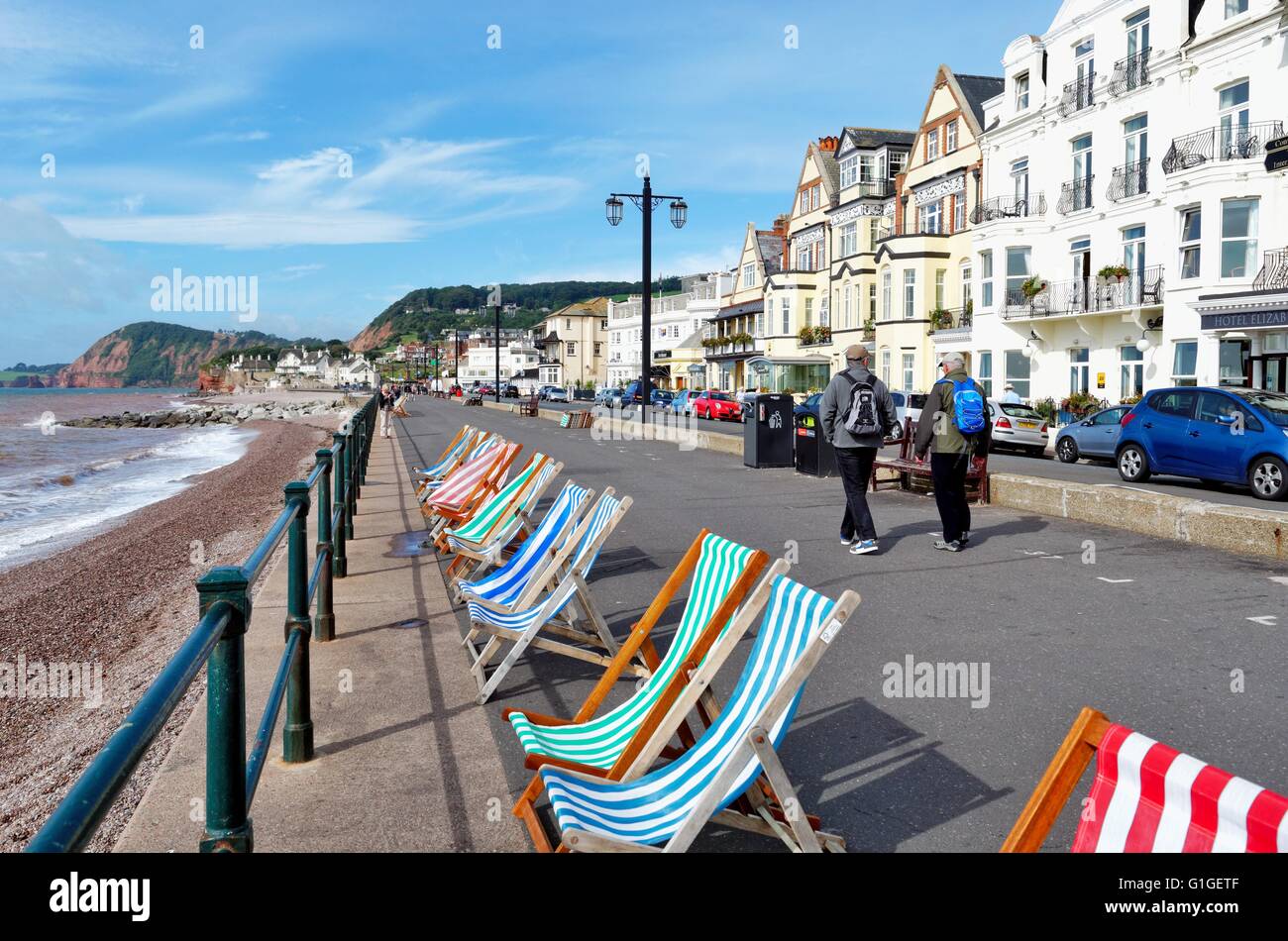 Sidmouth seafront and beach Devon UK Stock Photo - Alamy
