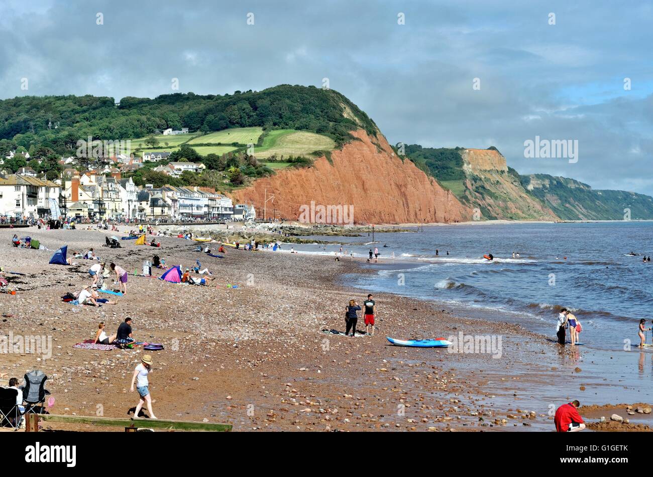 Devon Beach Cliffs Old Red Sandstone High Resolution Stock Photography ...