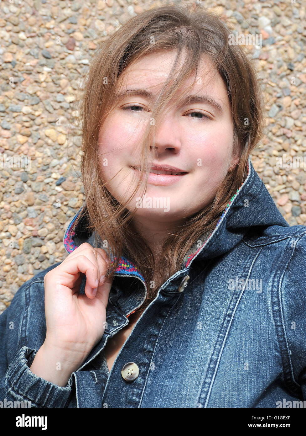 Female beauty expressions outside Stock Photo - Alamy