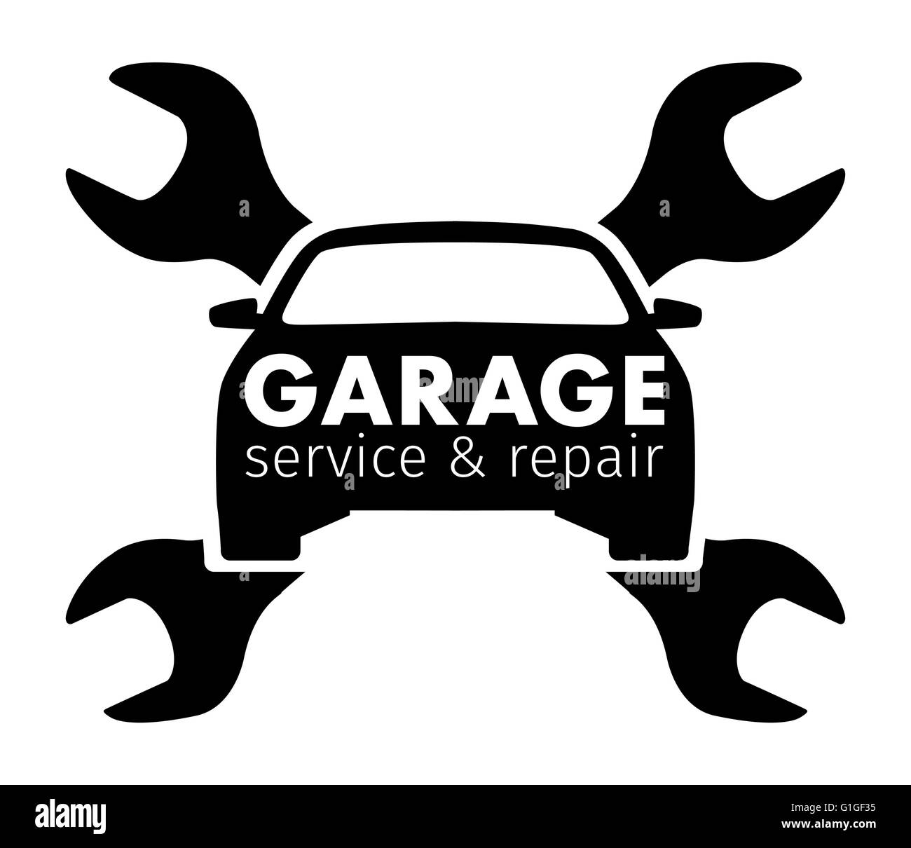 Auto center, garage service and repair logo,Vector Template Stock ...