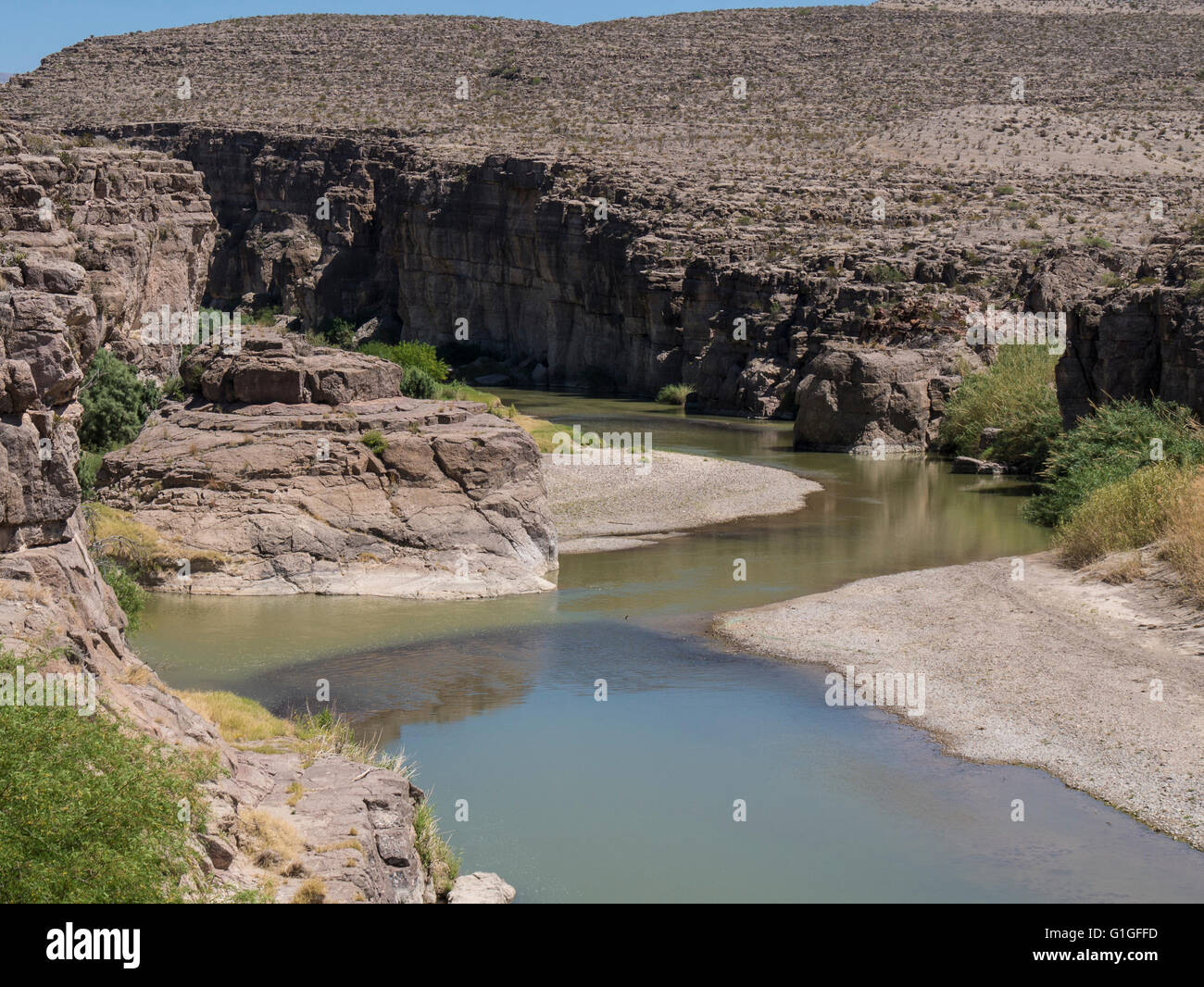 Rio Grande River from the Hot Springs Canyon Rim Trail, Big Bend ...