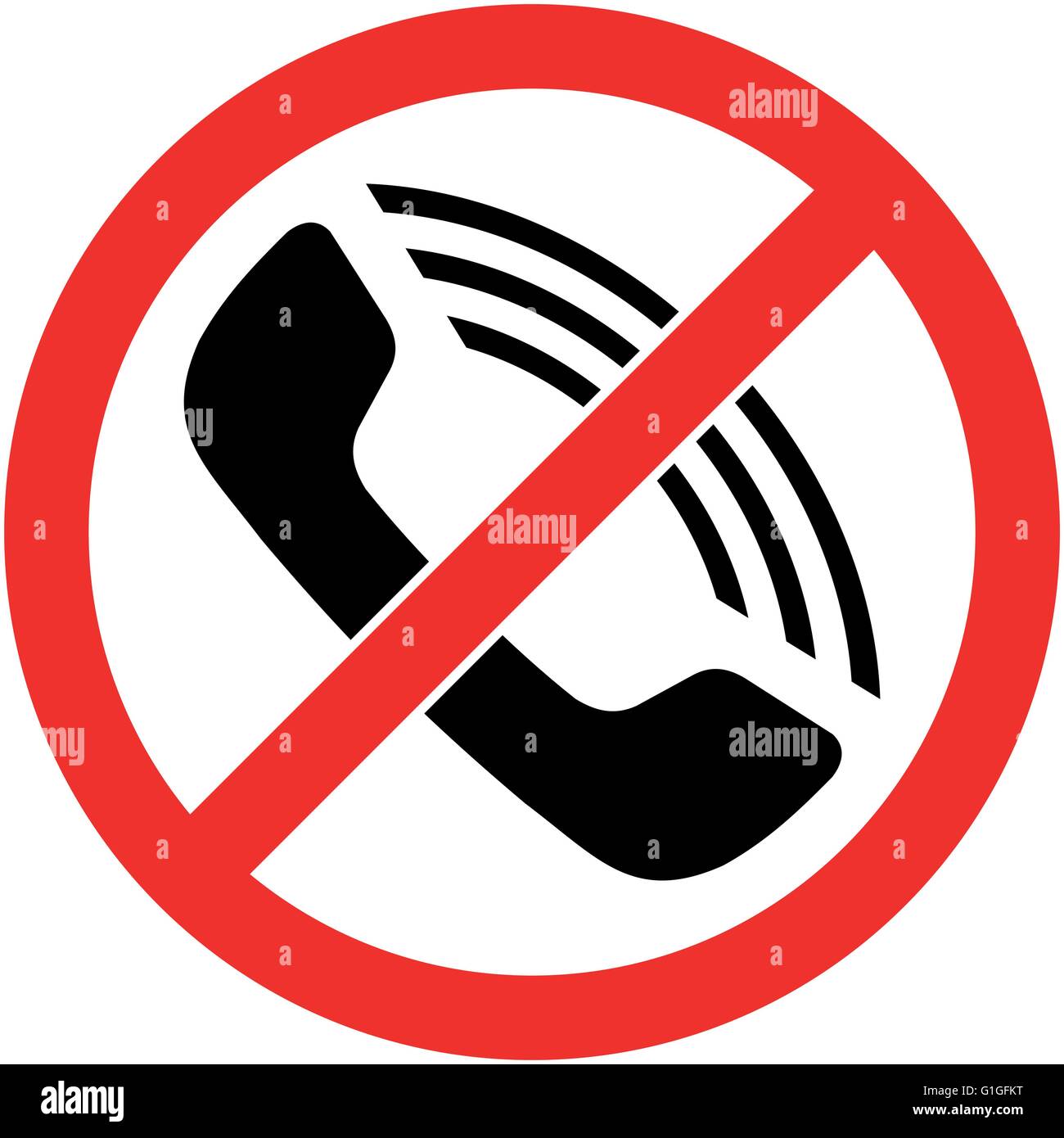 No phone, telephone prohibited symbol. Vector Stock Vector Image & Art ...