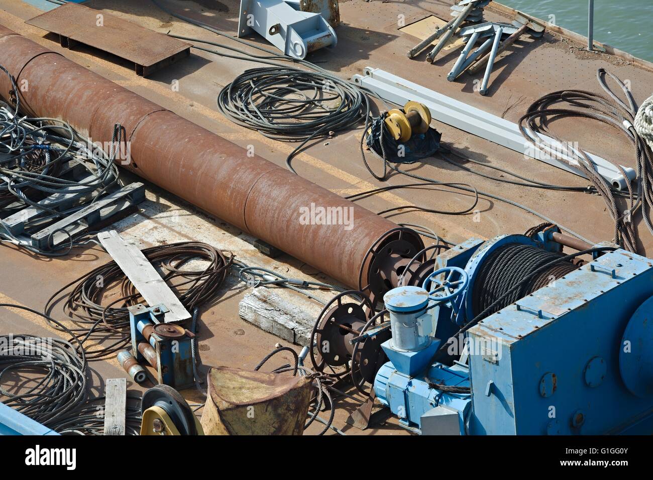 Rusty Industrial Ship Stock Photo - Alamy