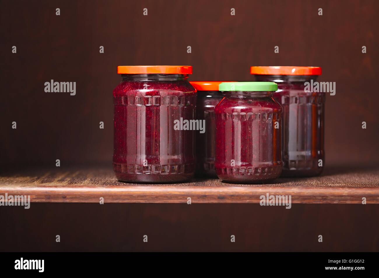 Jars of Jam Stock Photo - Alamy