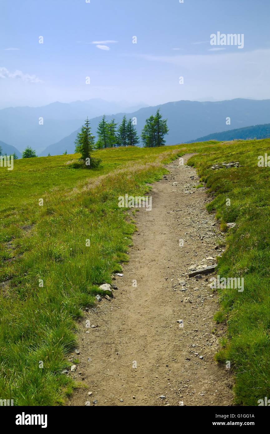 Hilly Landscape Path Stock Photo - Alamy