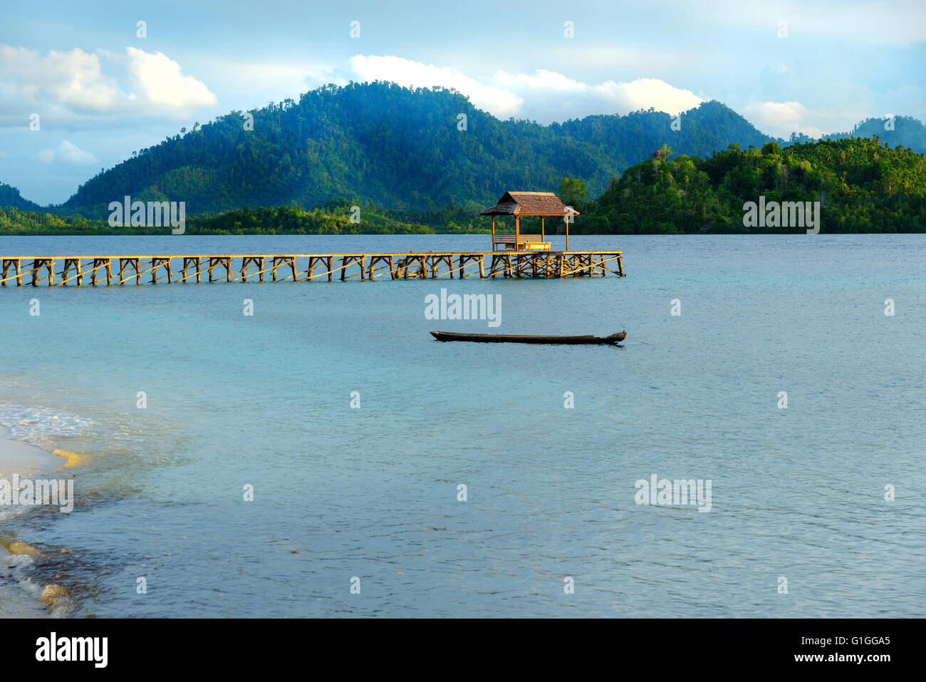 Beautiful tropical beach wooden dock hi-res stock photography and ...