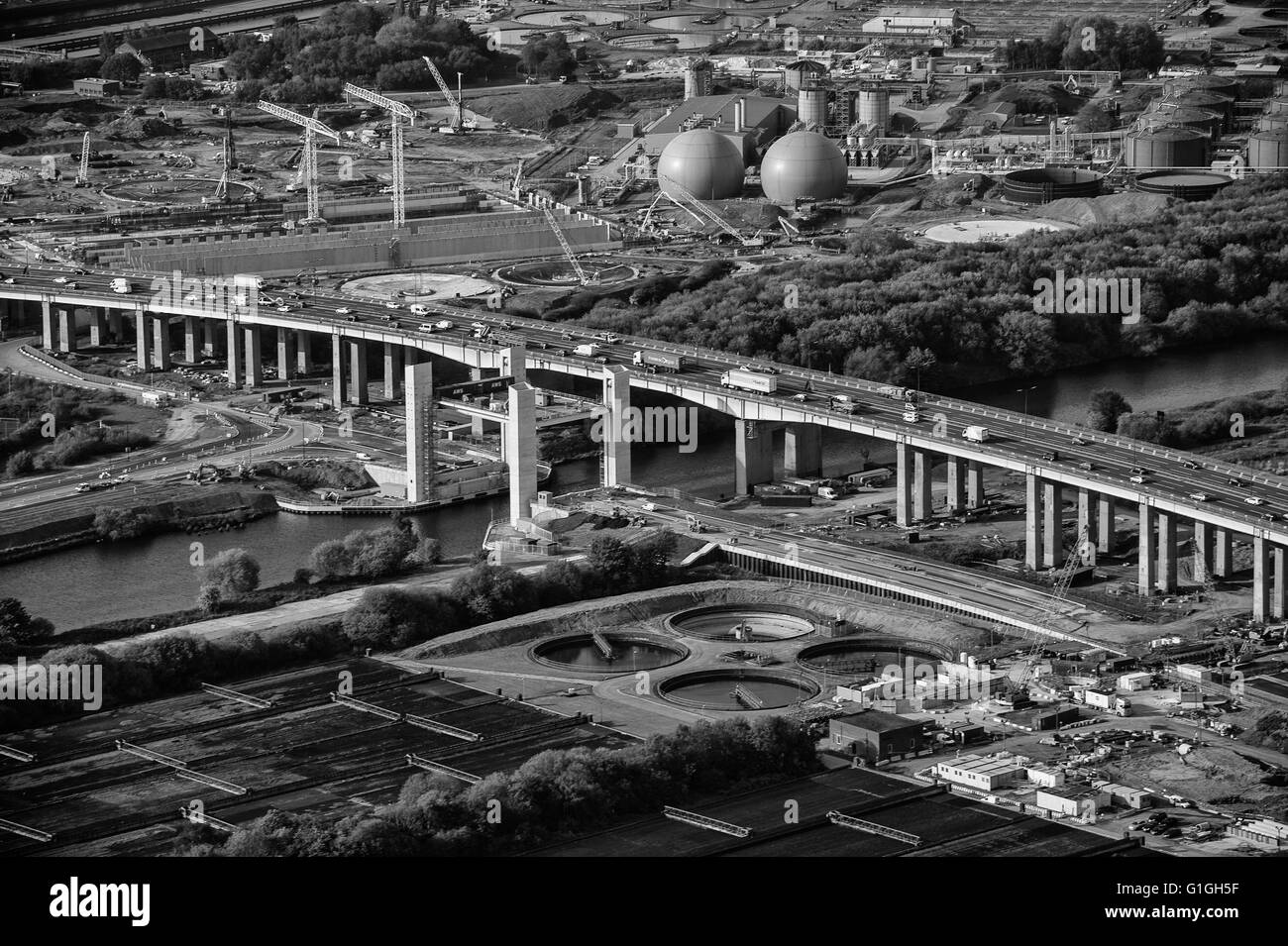 Aerial photo barton lift bridge hi-res stock photography and images - Alamy
