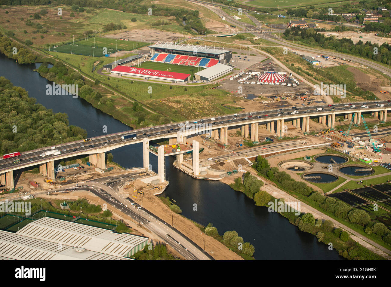 Photo of Barton Lift Bridge prior to the catastrophic structural ...