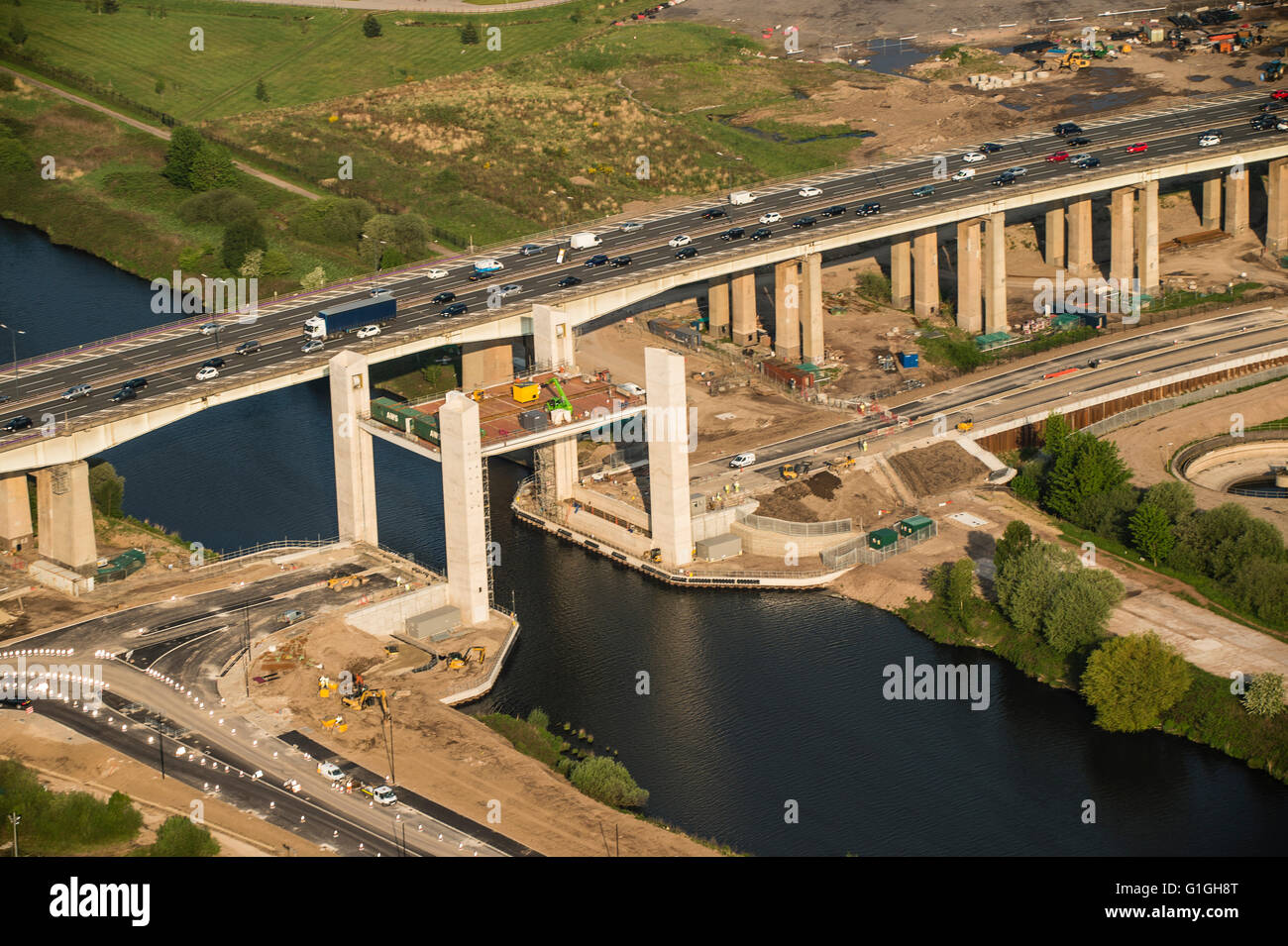 Photo of Barton Lift Bridge prior to the catastrophic structural ...