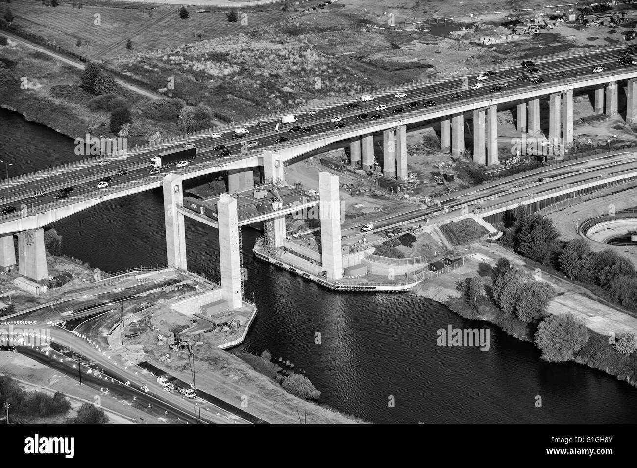 Photo of Barton Lift Bridge prior to the catastrophic structural ...